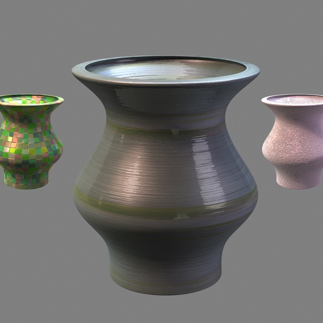 20 vase set 3d max