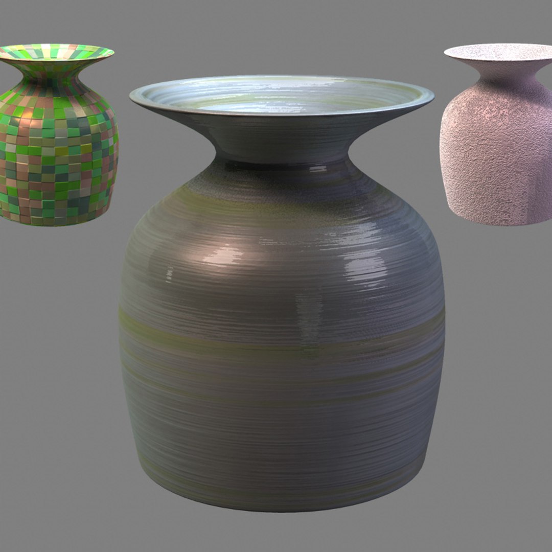 20 vase set 3d max