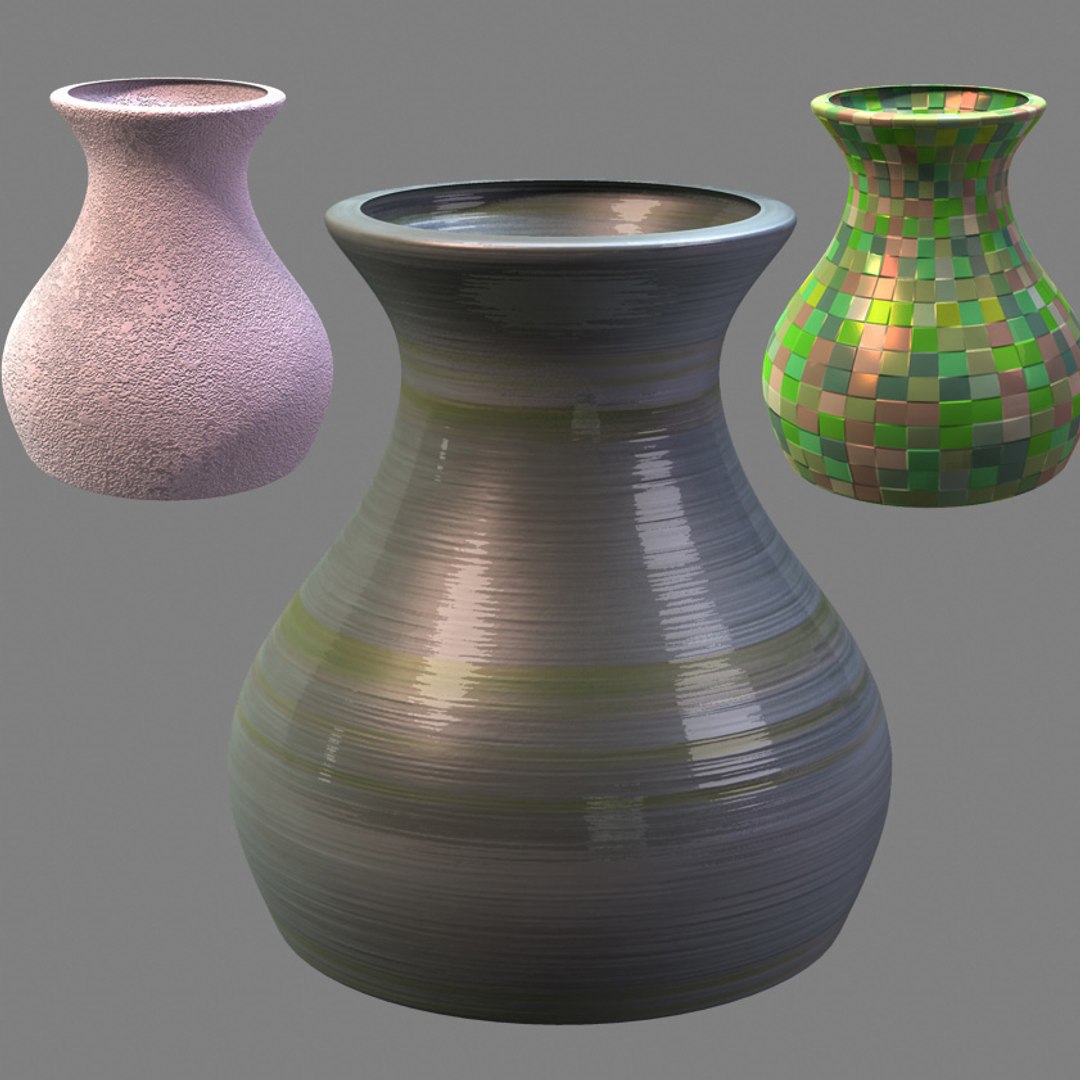 20 vase set 3d max