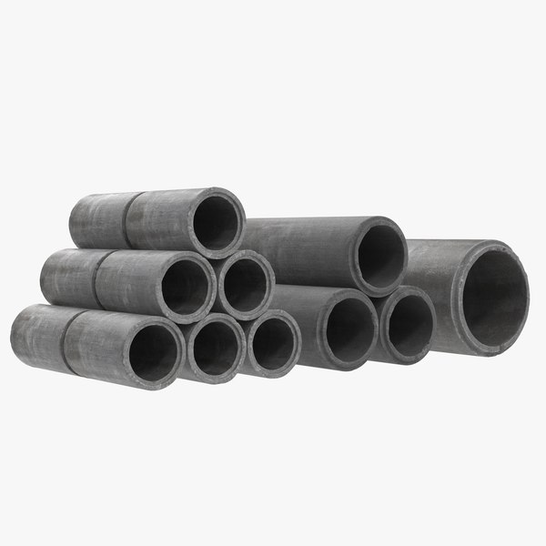 3d model of concrete pipes