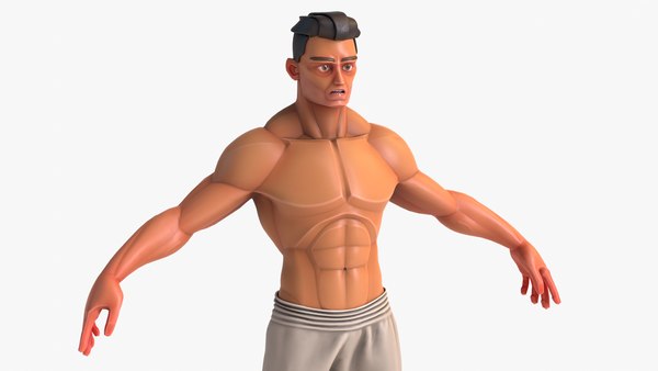 3D Stylized Human Male Muscular - TurboSquid 1959384