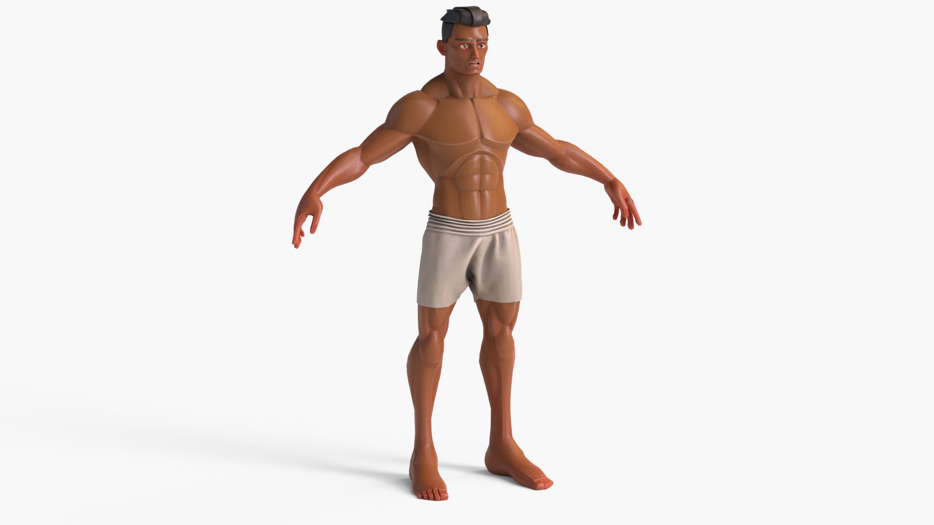 3D Stylized Human Male Muscular - TurboSquid 1959384