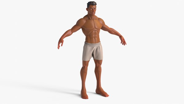 3D Stylized Human Male Muscular - TurboSquid 1959384