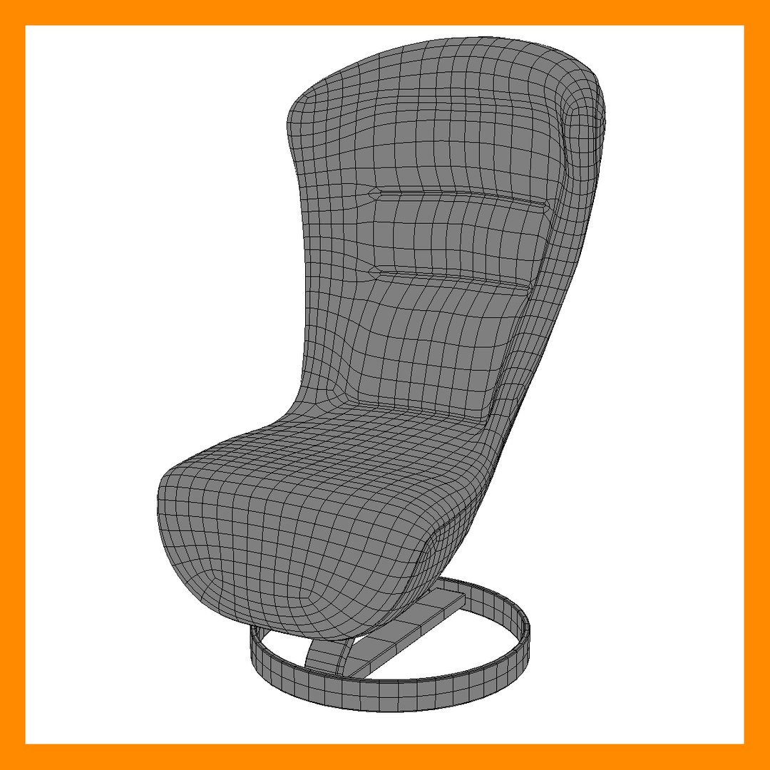 3d lounge chair klaeber model