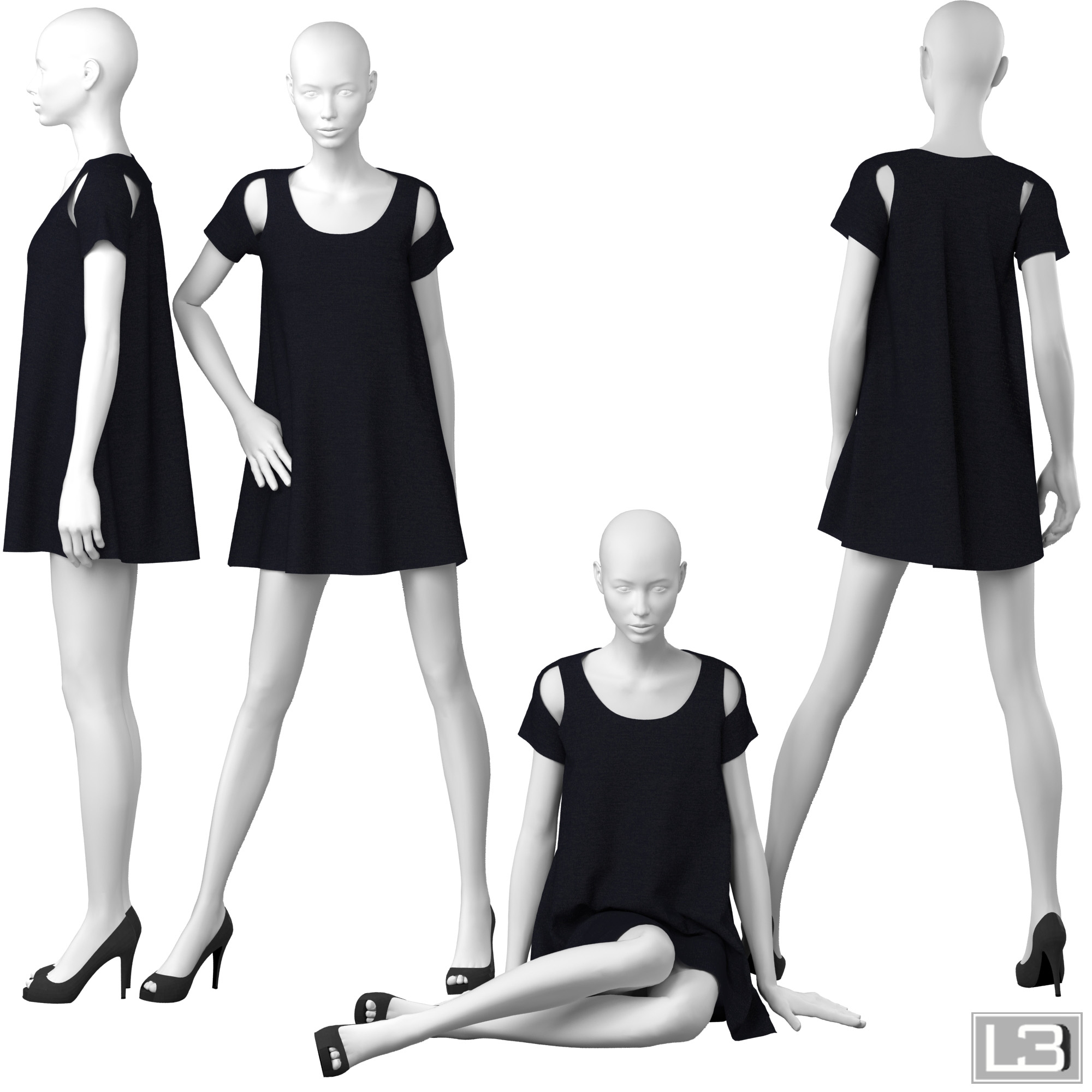 3d woman mannequin model