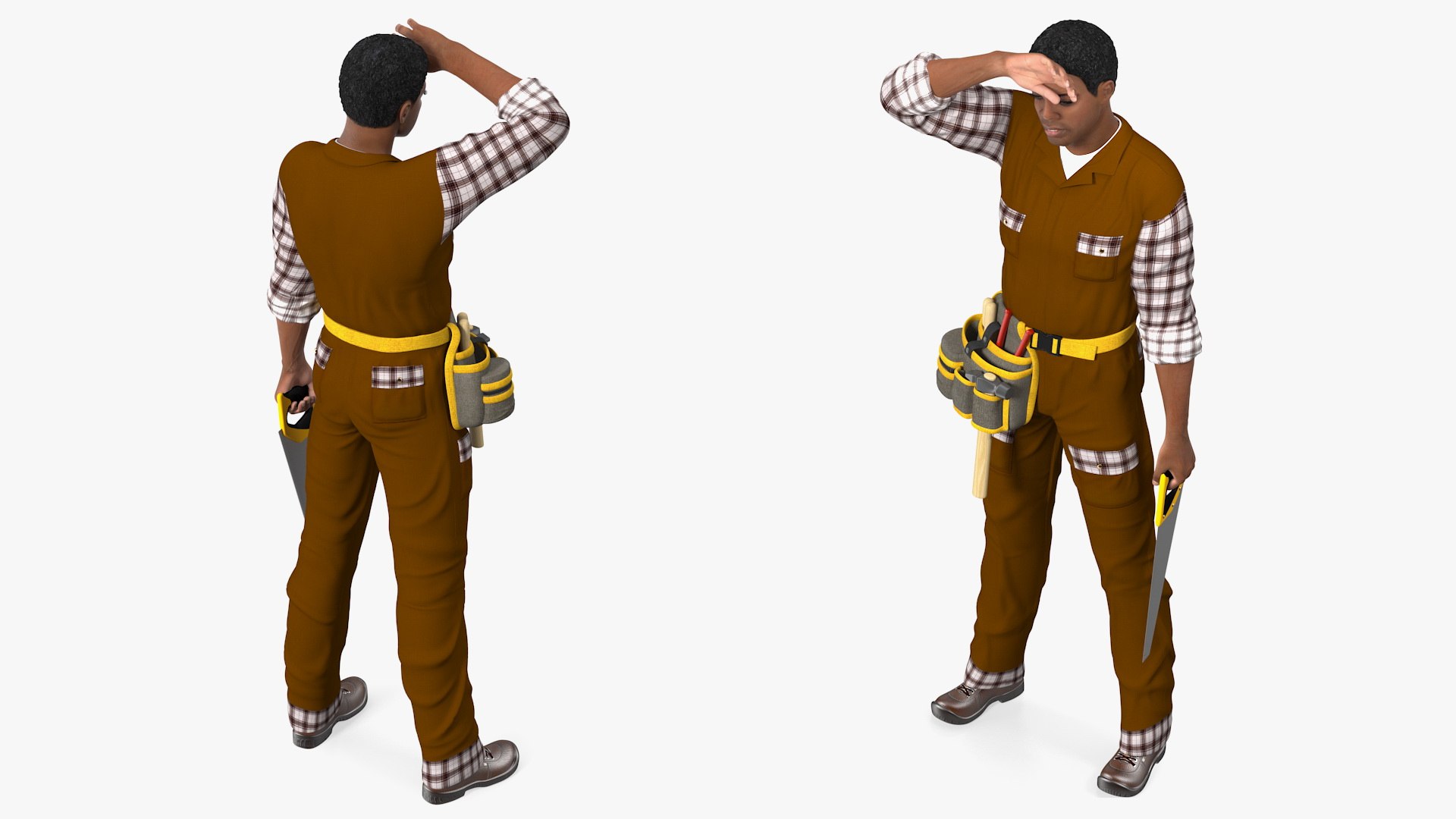 Afro American Woodworker 3D model - TurboSquid 1747732