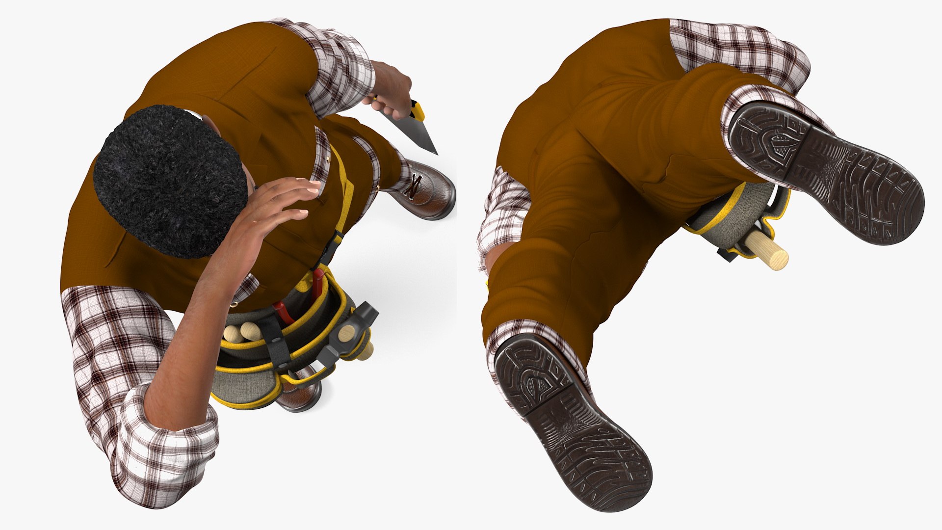 Afro American Woodworker 3D model - TurboSquid 1747732