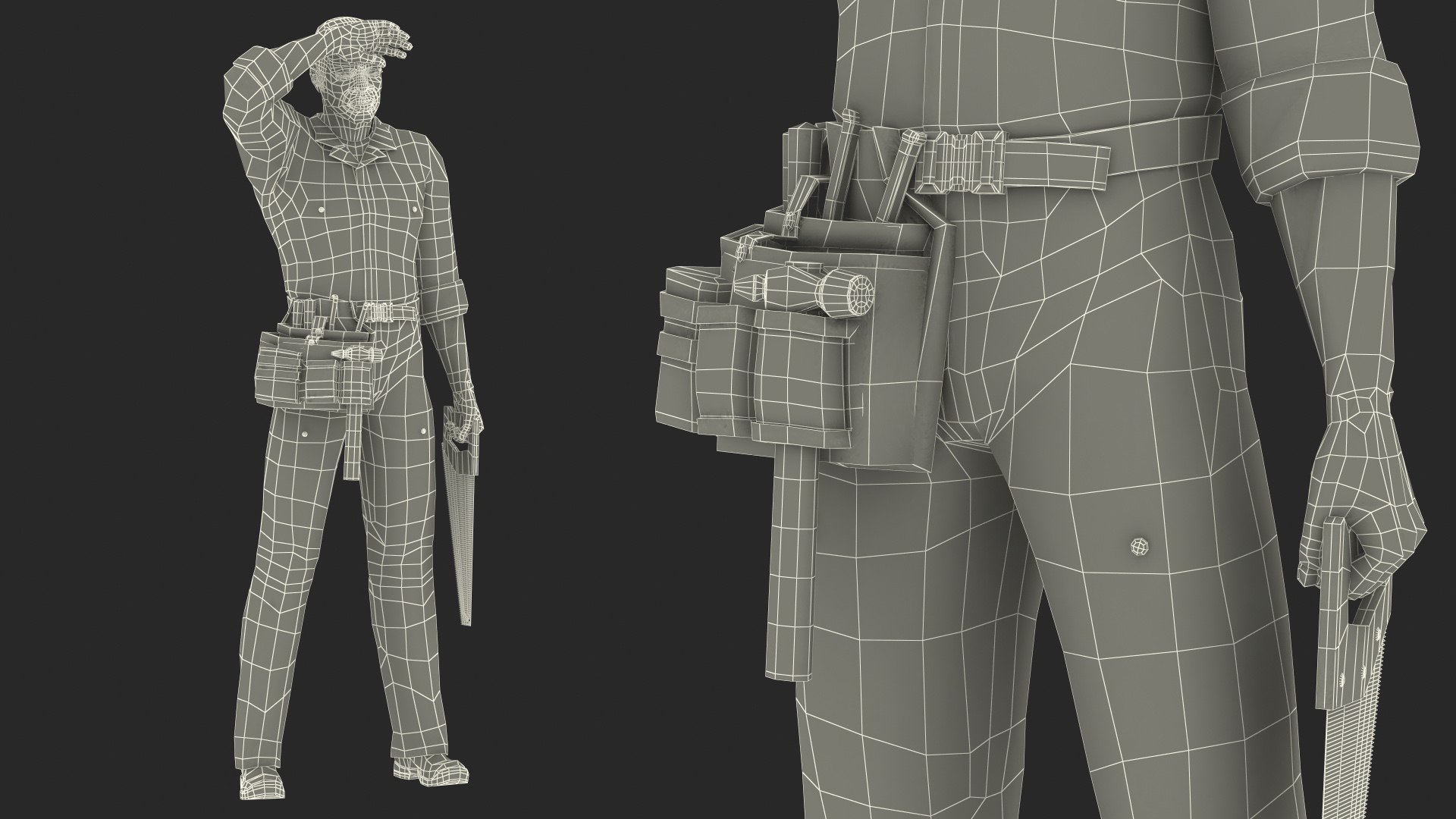 Afro American Woodworker 3D Model - TurboSquid 1747732