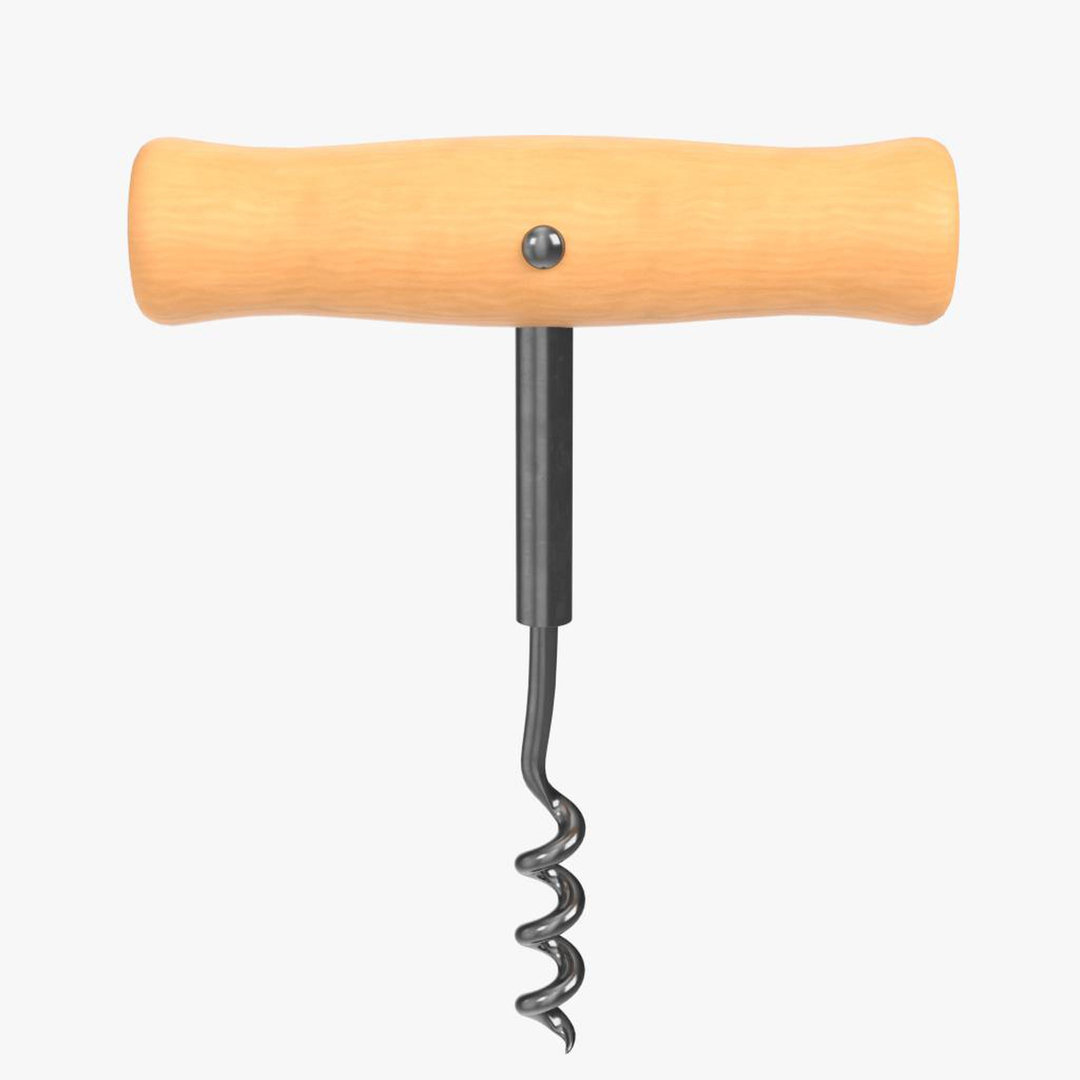 Wooden Corkscrew 3D Model - TurboSquid 1406310