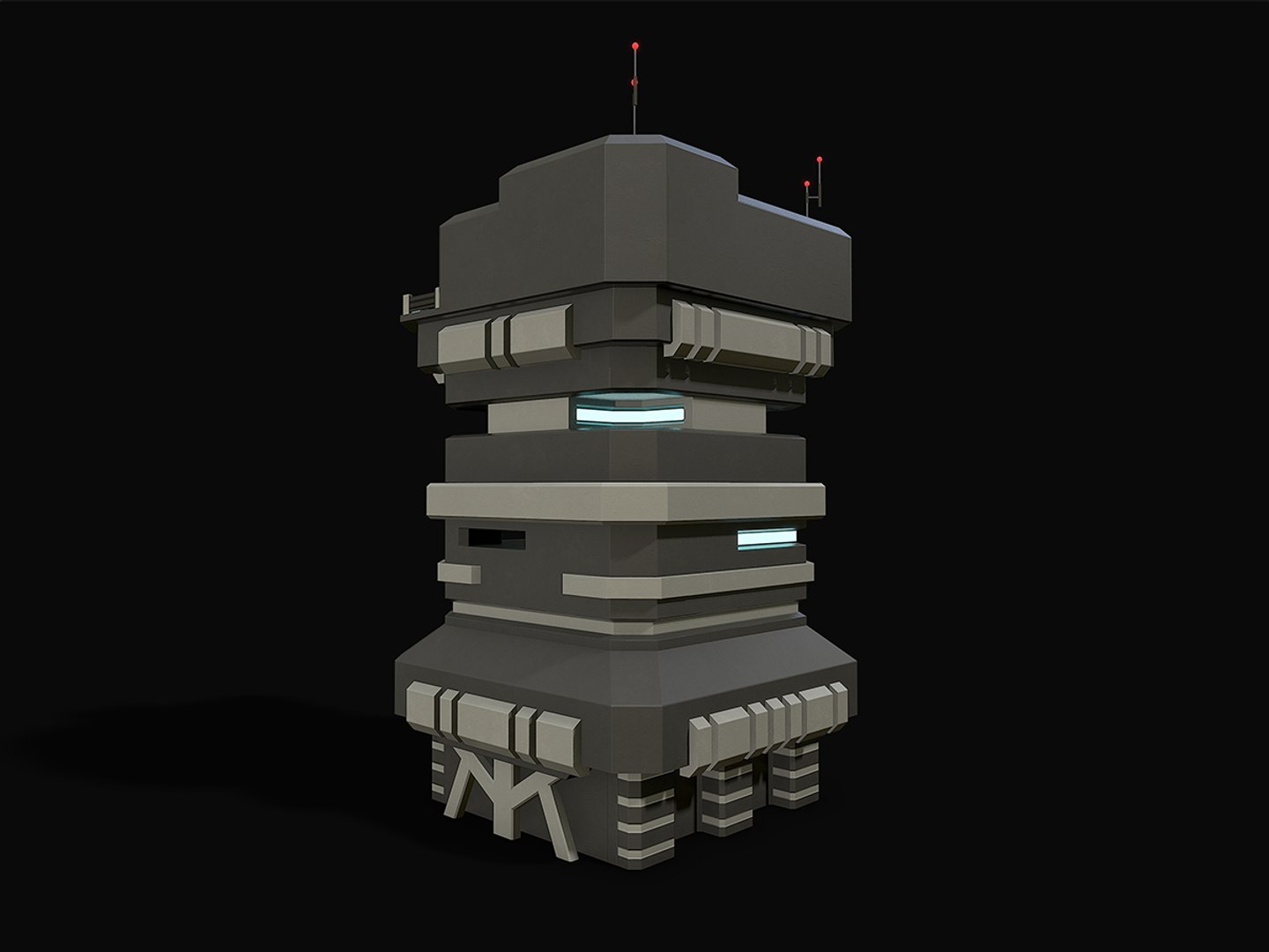 Scifi Building Modular 3D Model - TurboSquid 1419556