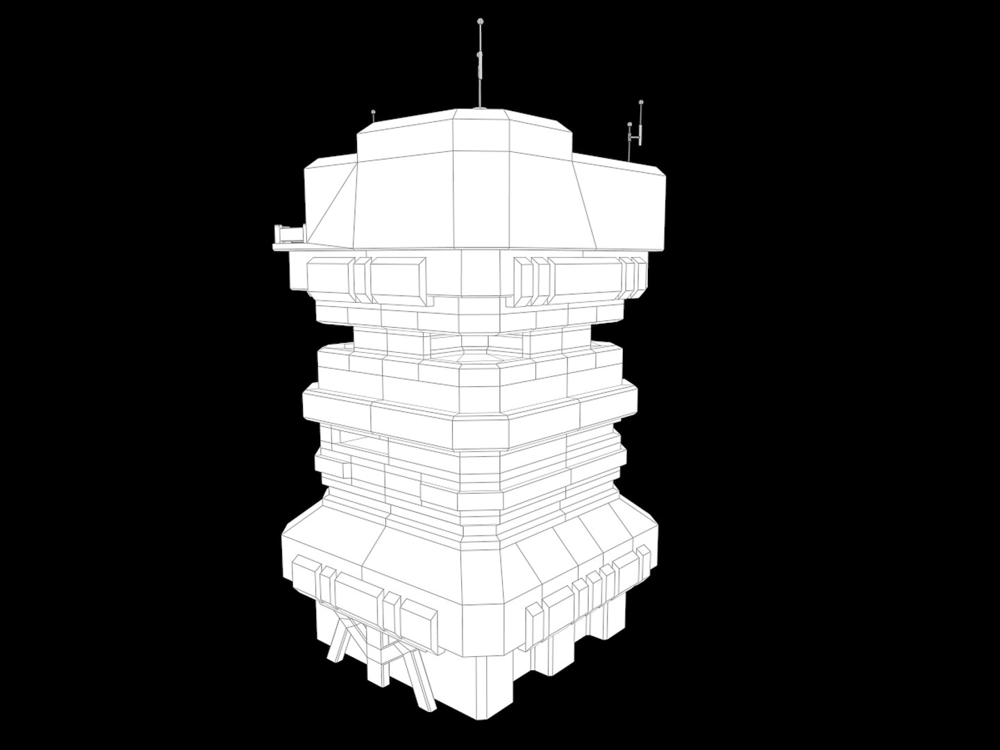 Scifi Building Modular 3D Model - TurboSquid 1419556