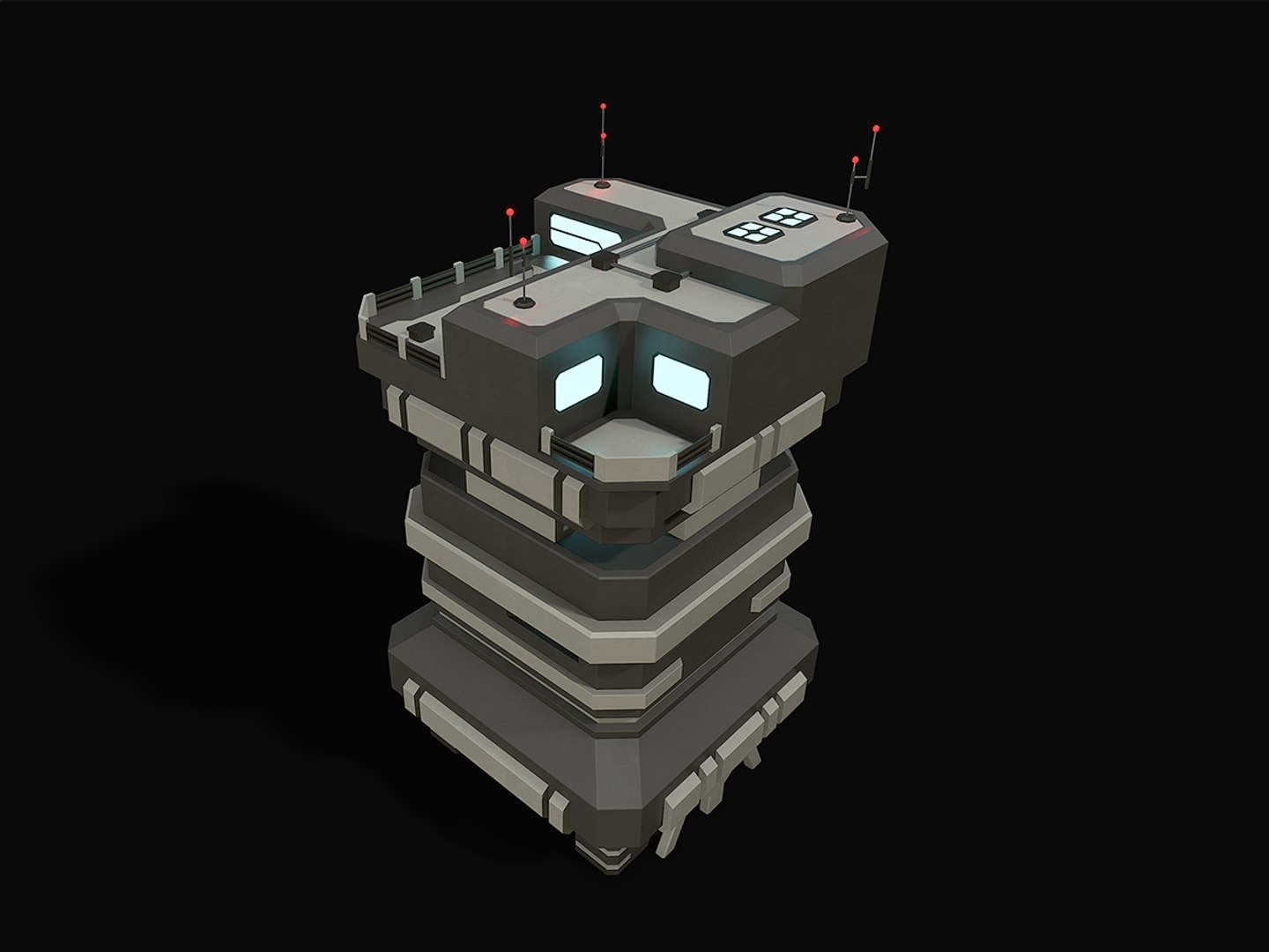 Scifi Building Modular 3D Model - TurboSquid 1419556