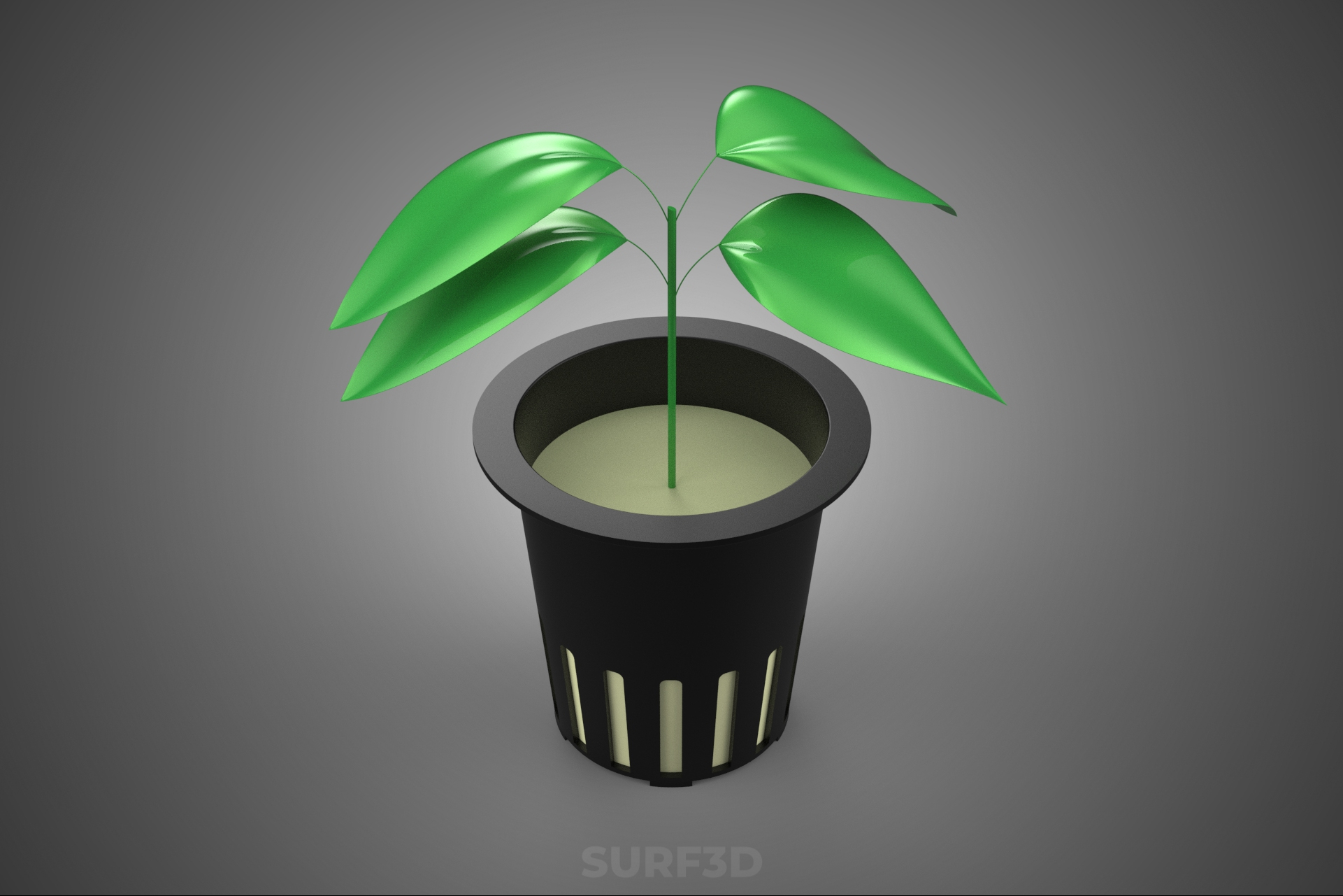 modèle 3D de Pot en filet hydroponique pour plantes, pot en maille ...