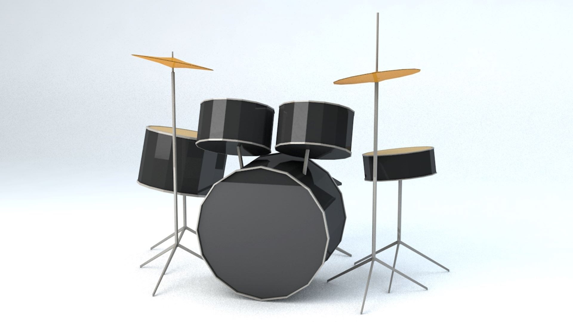 3D Drum Set Lowpoly - TurboSquid 1906927