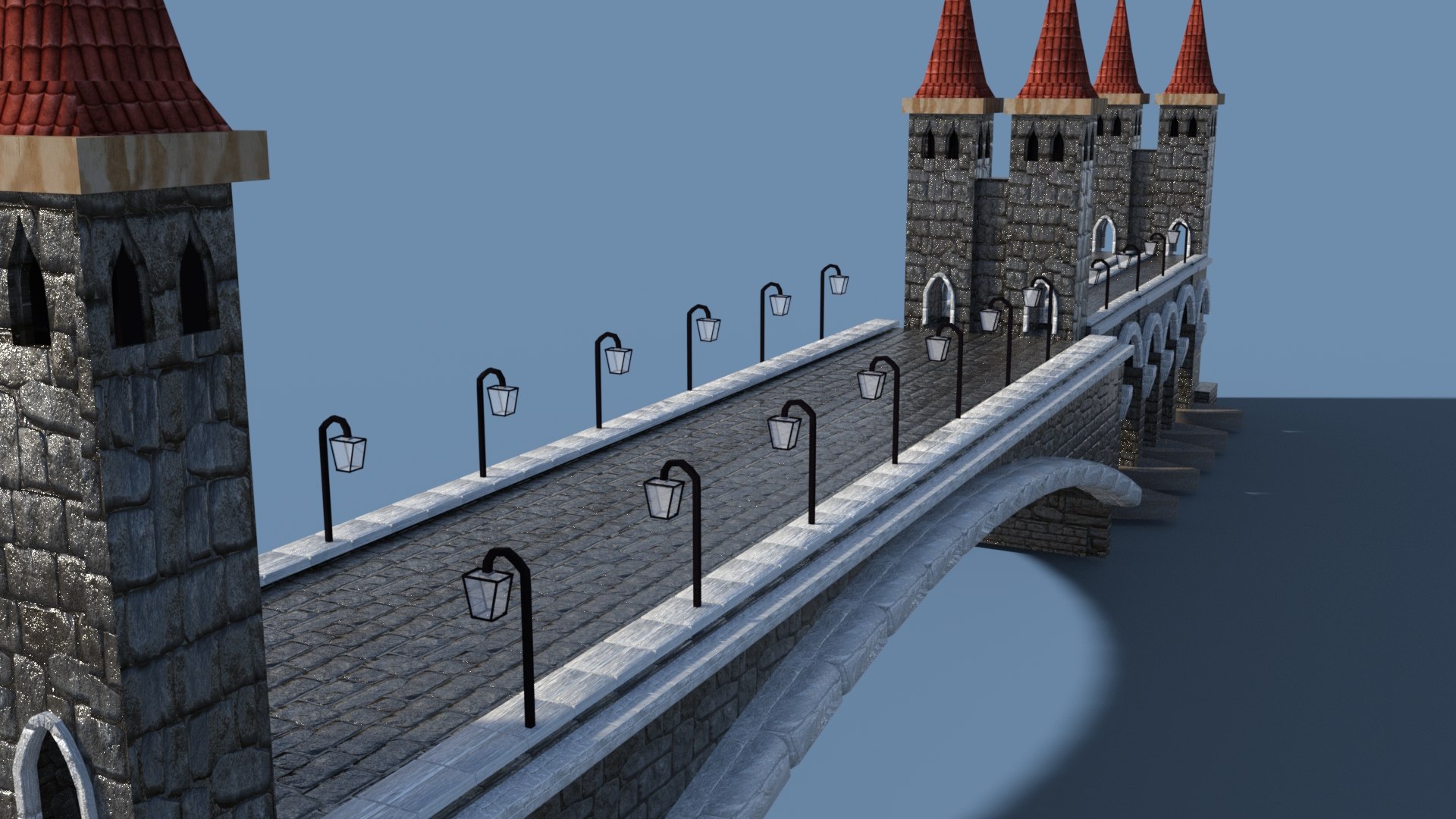 3D Medieval Bridge - TurboSquid 2243736