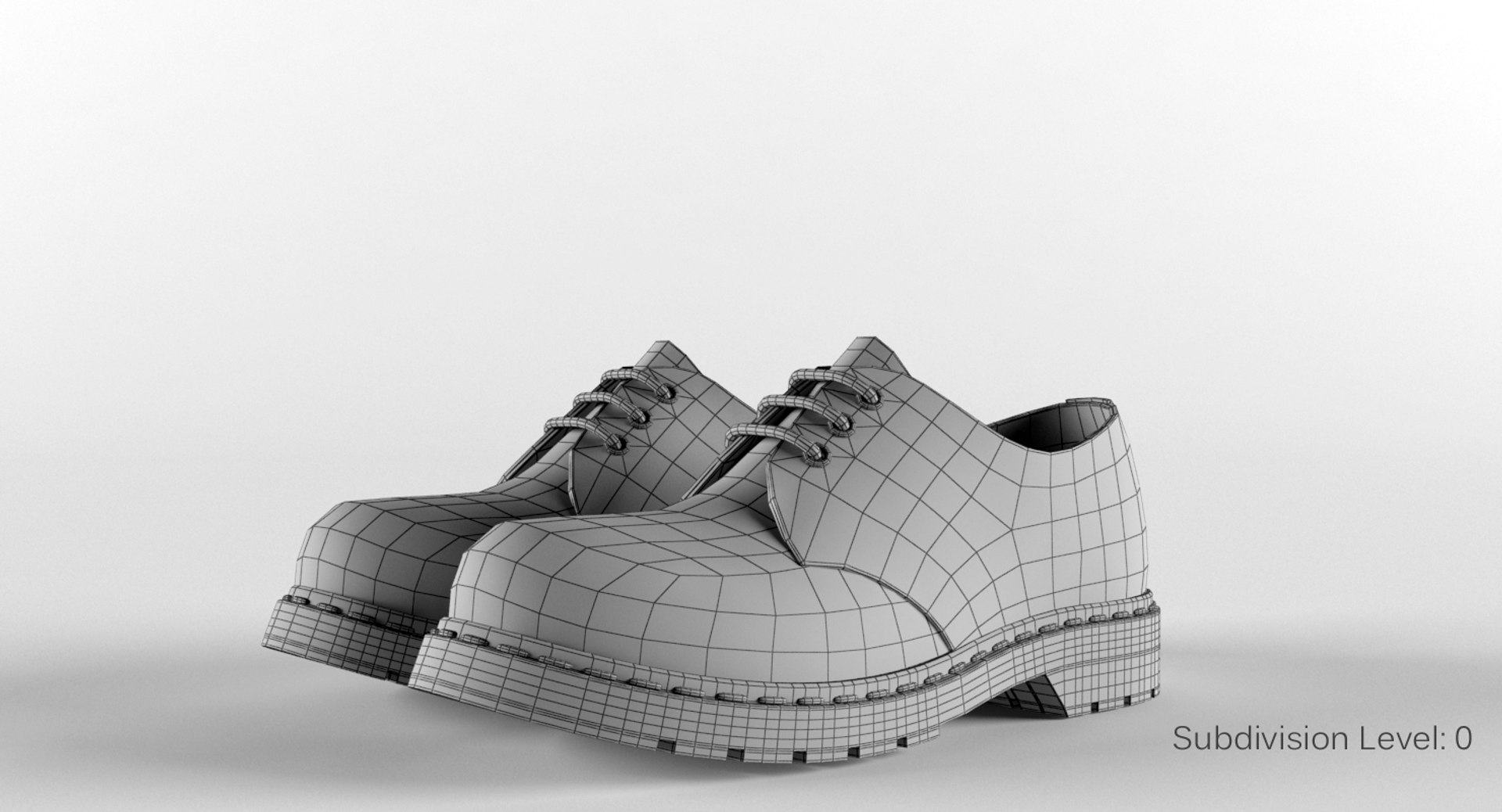 3d Leather Red Shoes Model