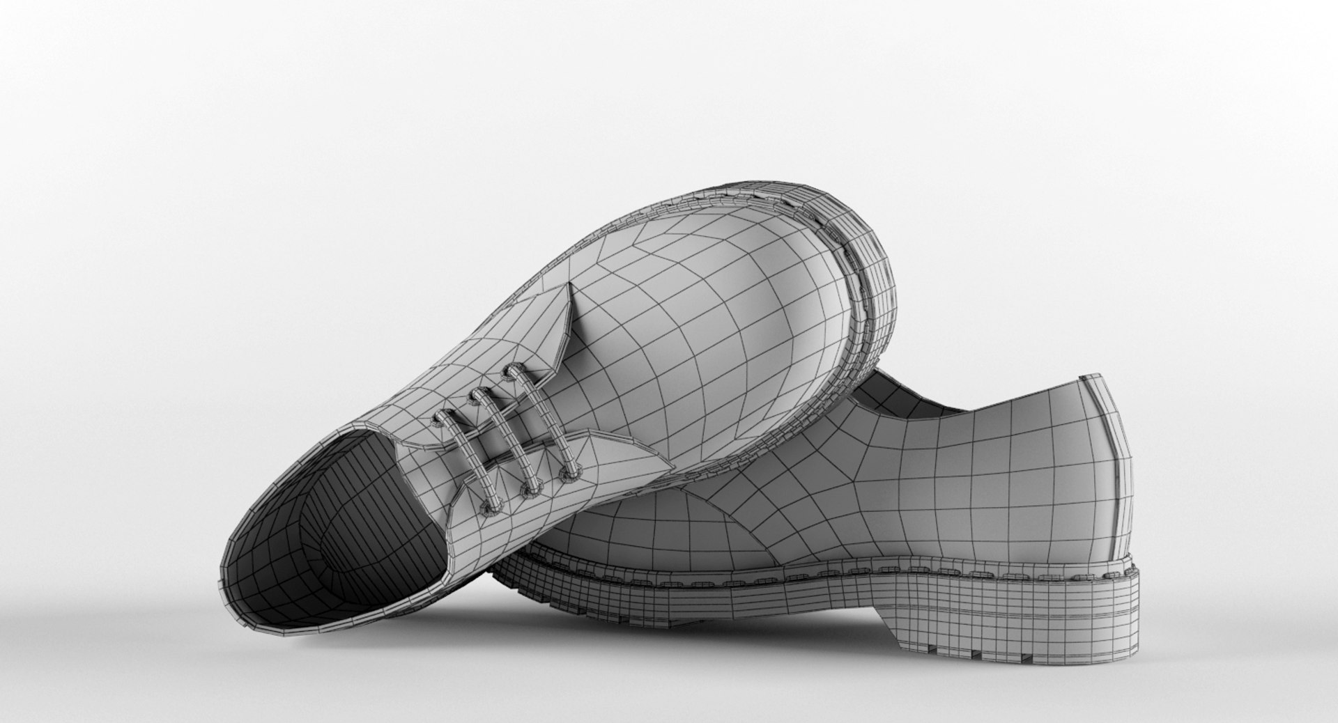 3d Leather Red Shoes Model