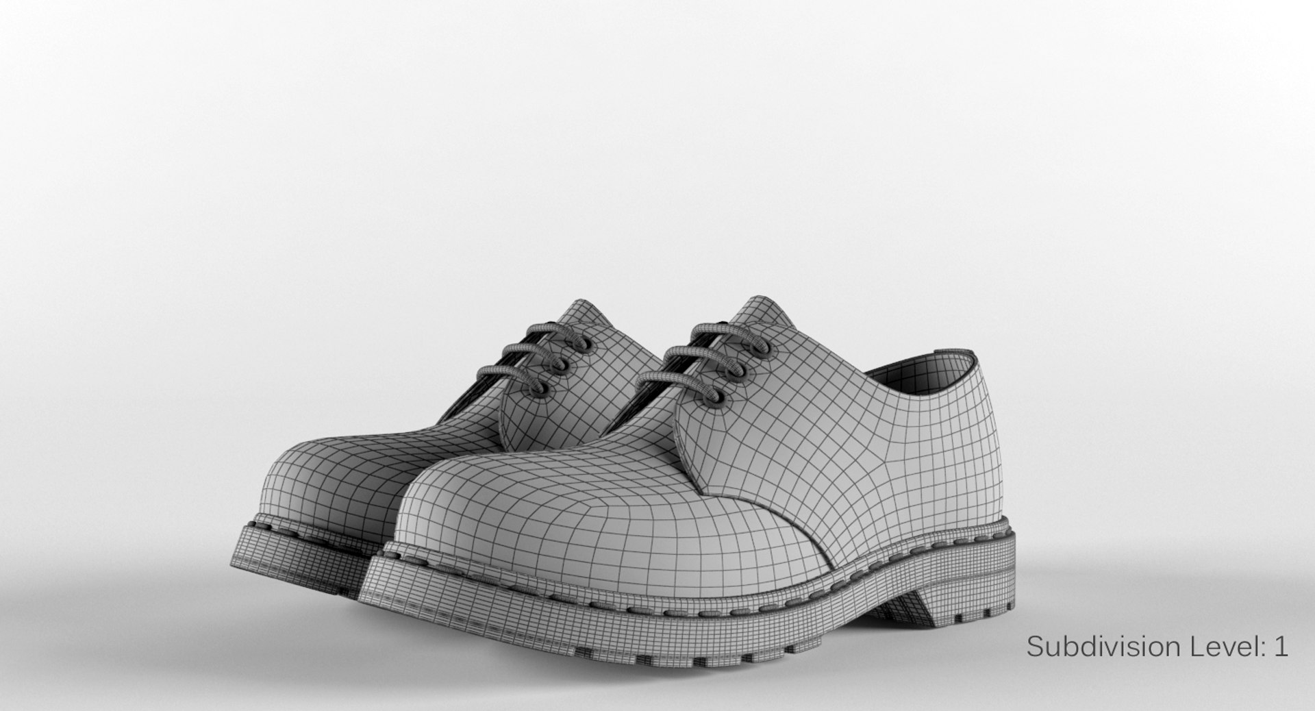 3d Leather Red Shoes Model