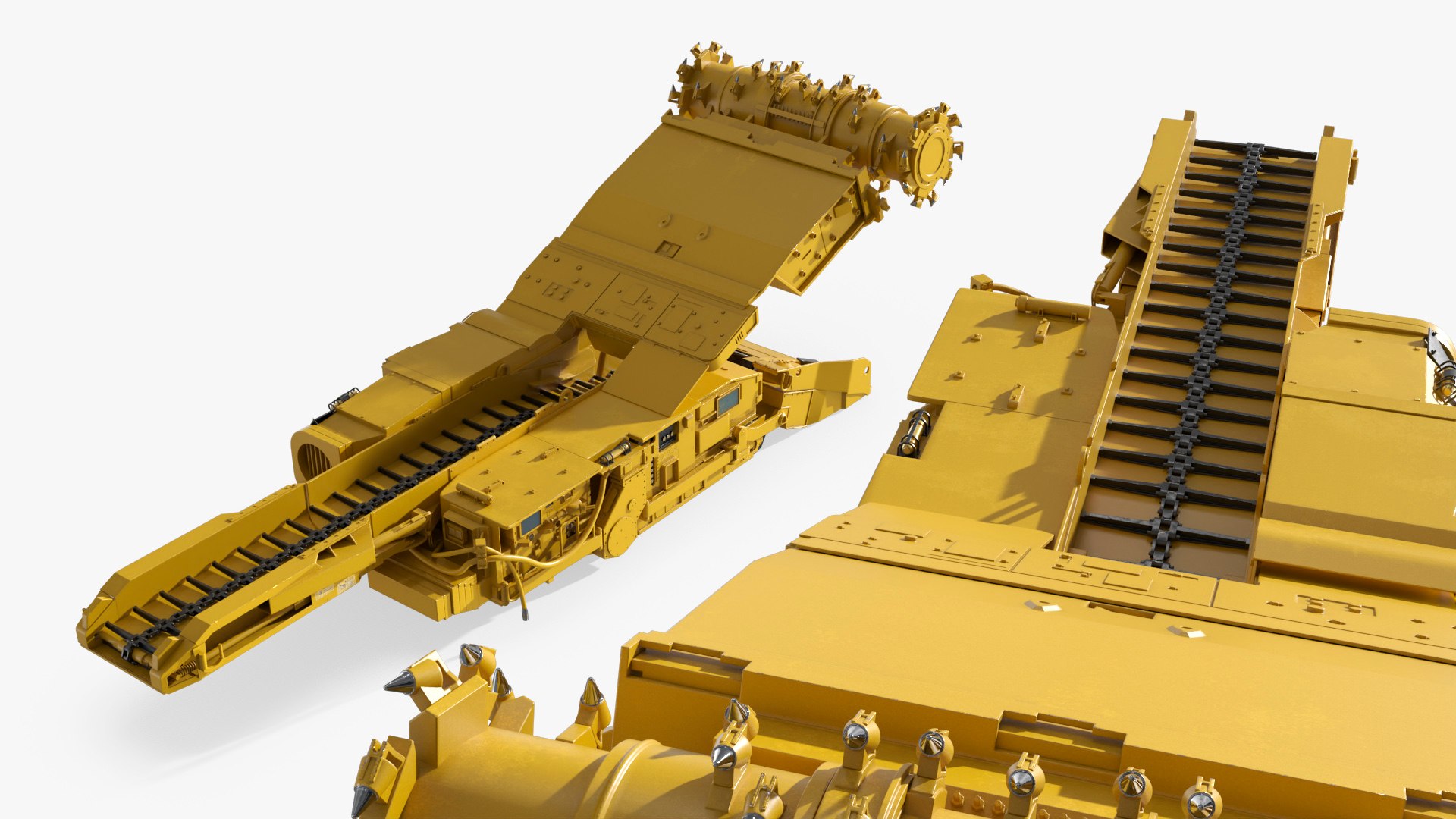 3D Heavy-Duty Continuous Miner For Rock Extraction Yellow - TurboSquid ...