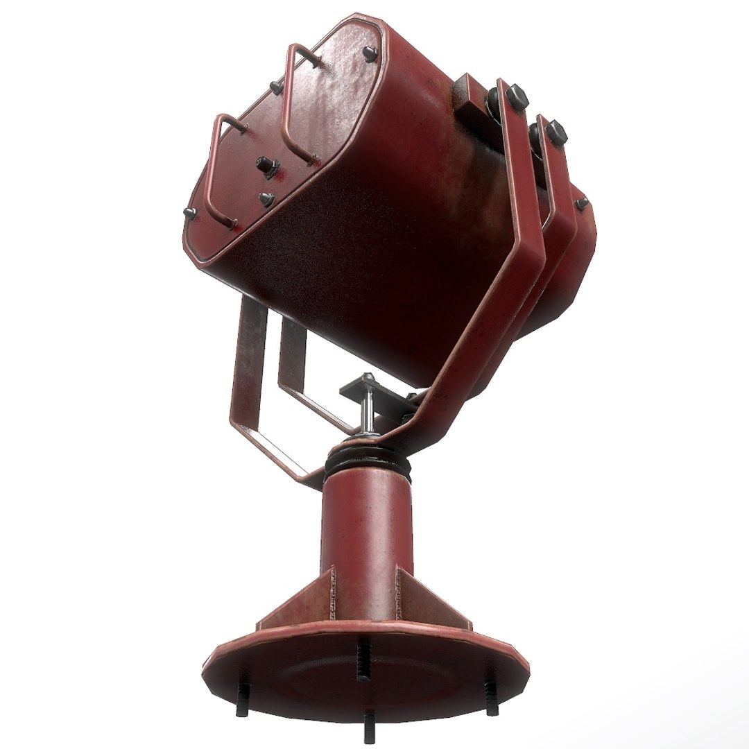 Searchlight v 2 red 3D - TurboSquid 1496729