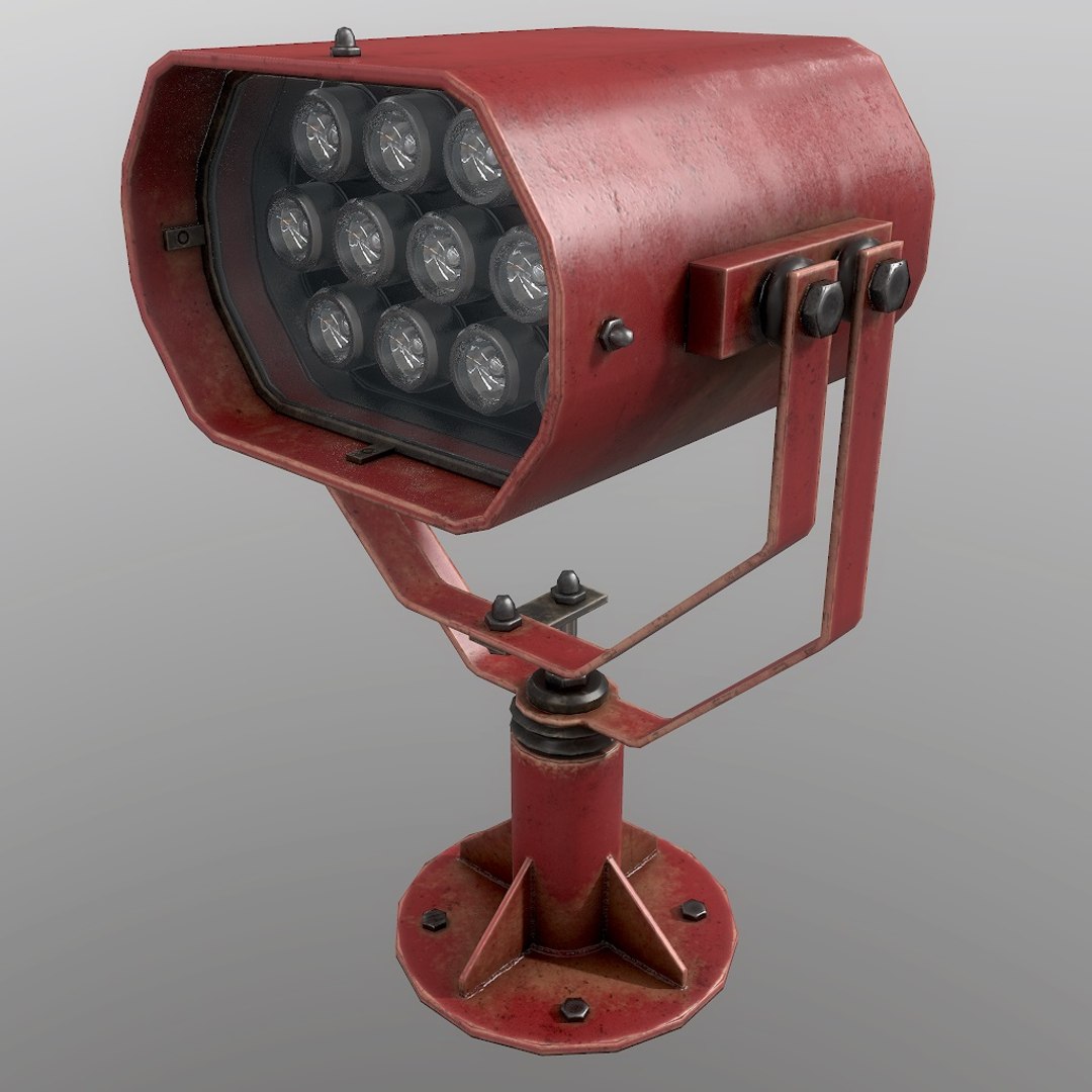 Searchlight v 2 red 3D - TurboSquid 1496729
