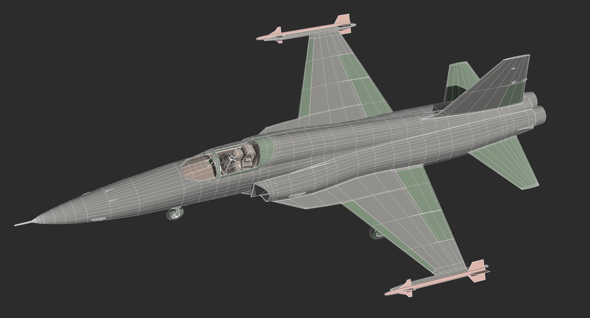 F5E Tiger II USAF Model - TurboSquid 2080022