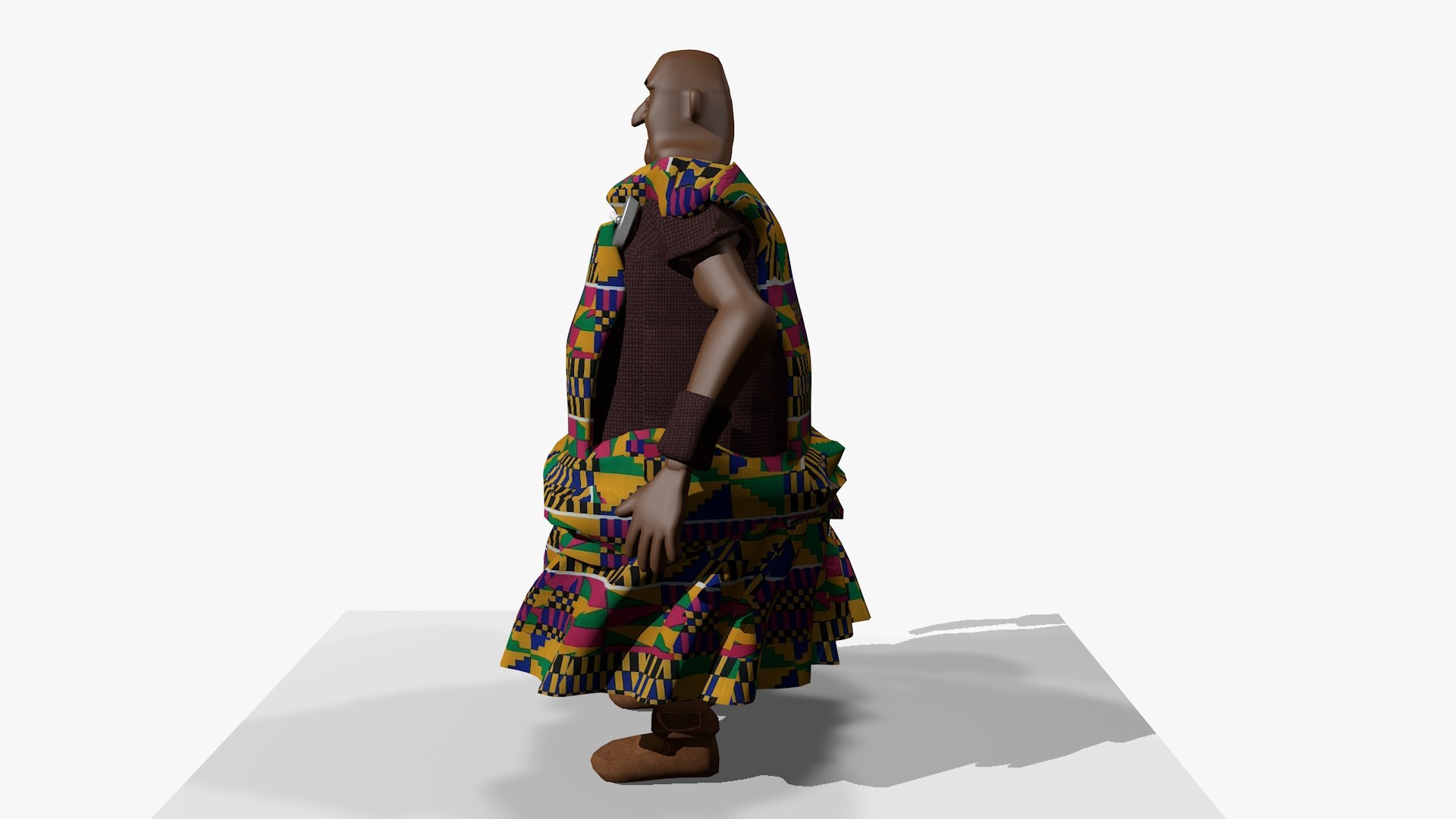Rigged Cartoon Ghanaian King 3D Model - TurboSquid 1615349
