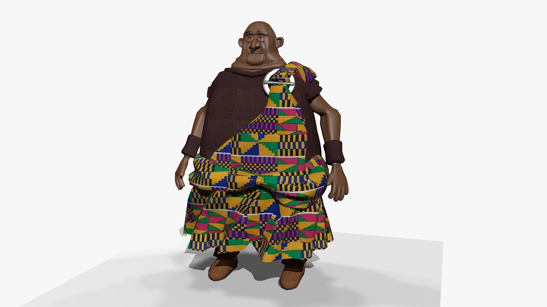 Rigged Cartoon Ghanaian King 3D Model - TurboSquid 1615349