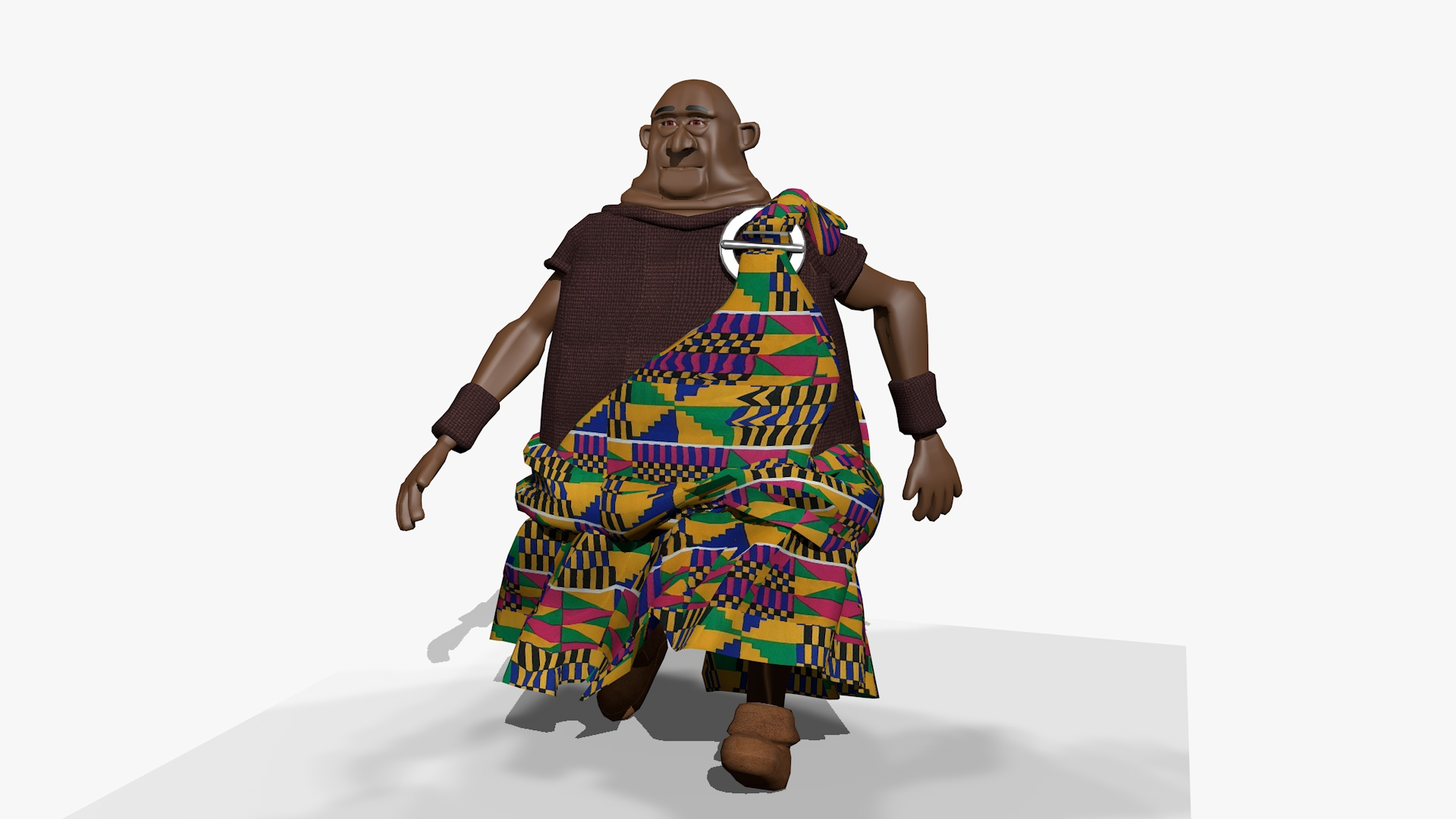 Rigged Cartoon Ghanaian King 3D Model - TurboSquid 1615349