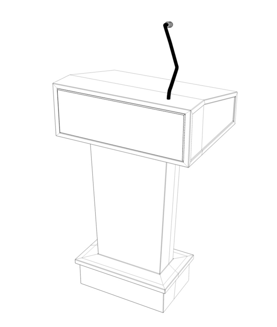 Podium Speaker Stand 3D Model - TurboSquid 1399017