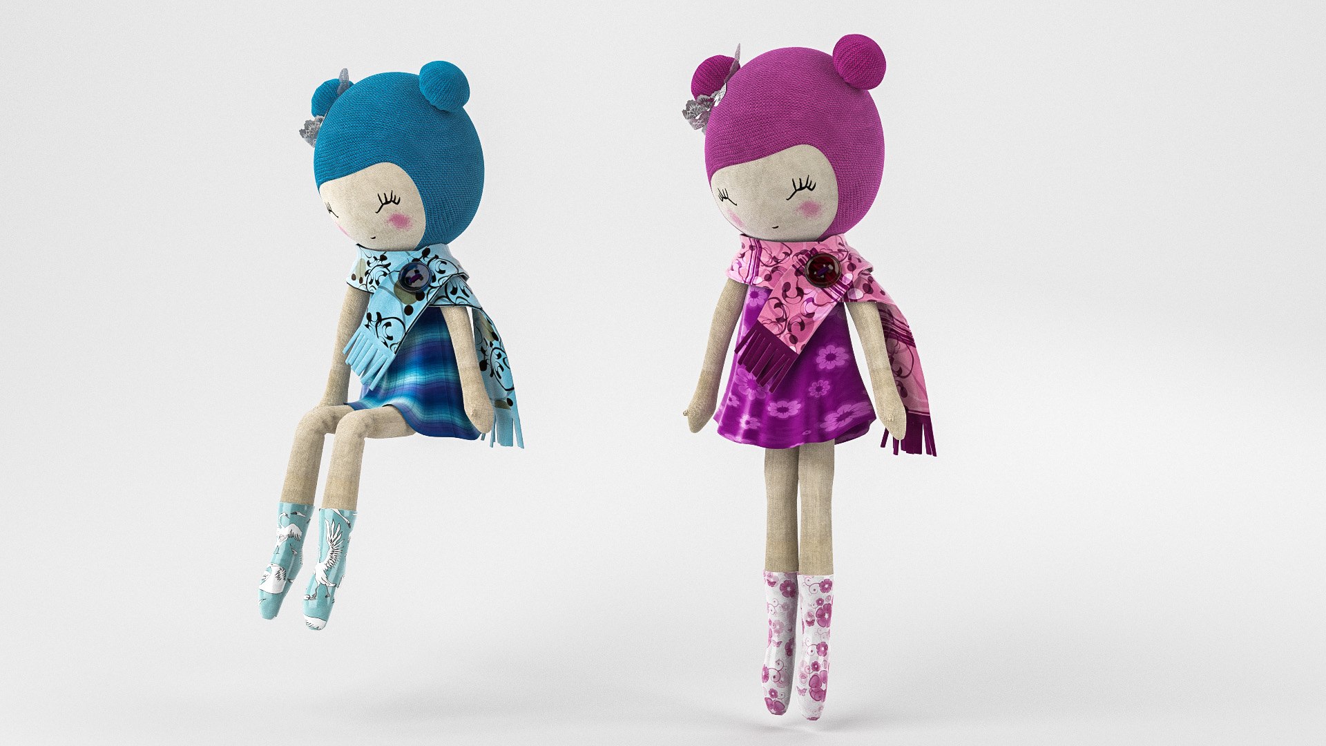 3d model stuffed doll