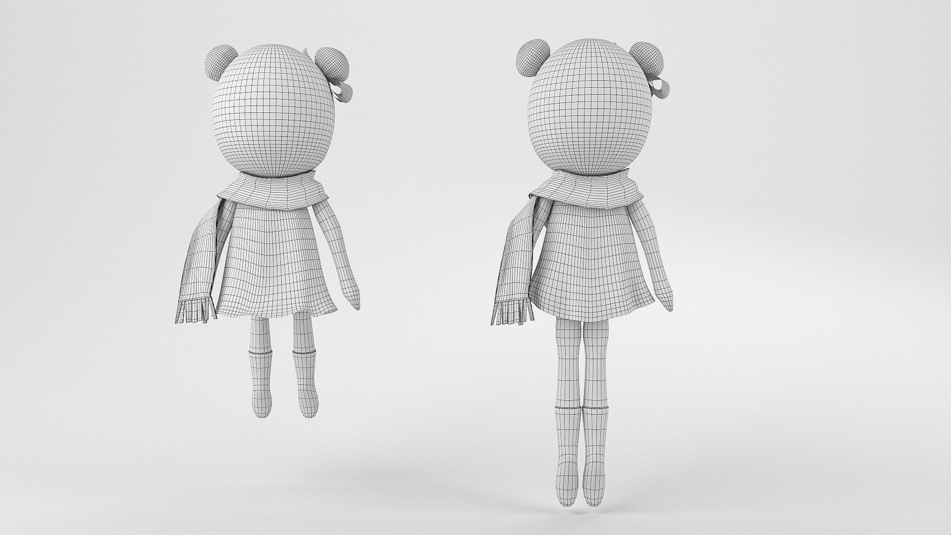 3d model stuffed doll