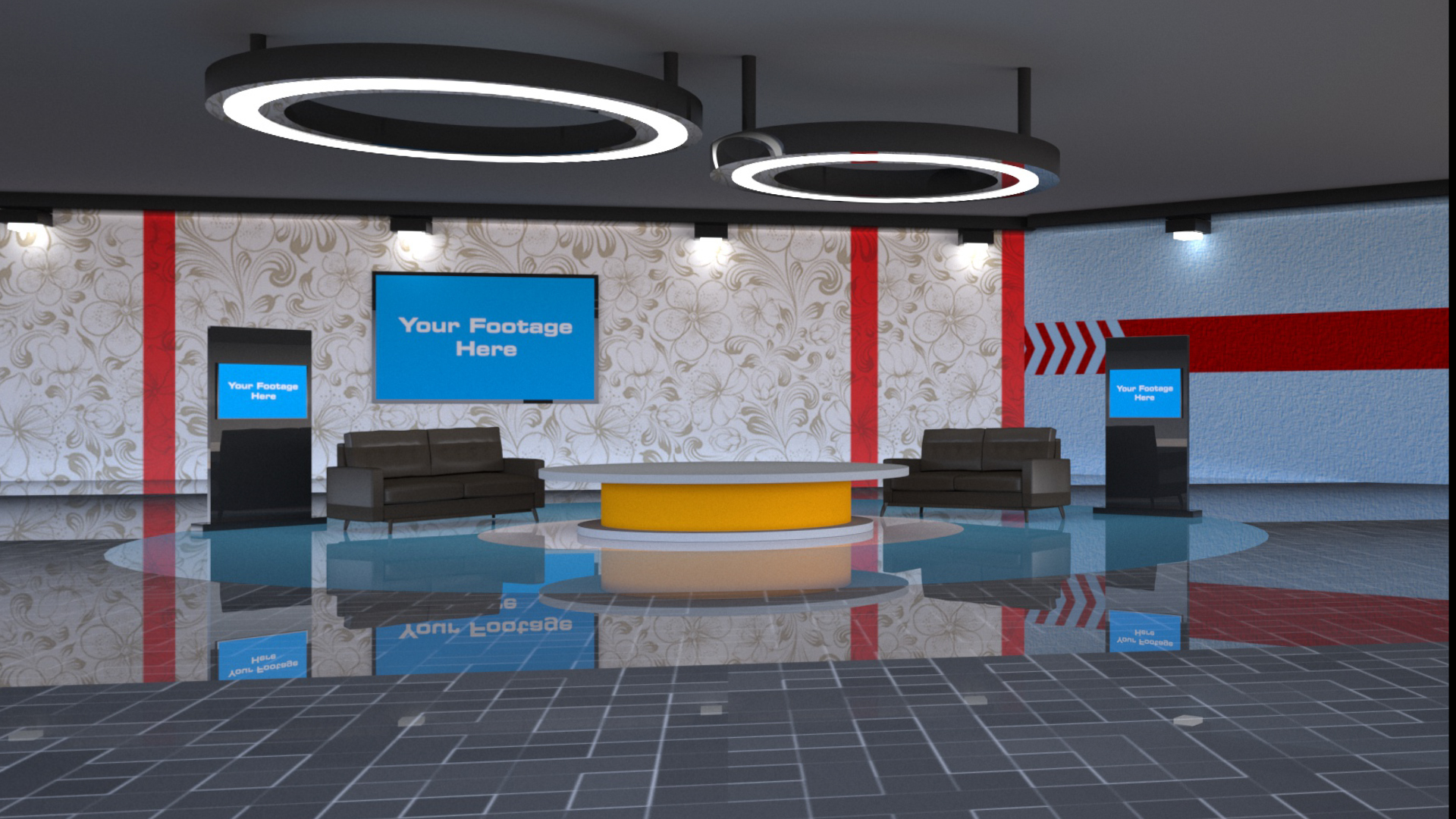 3D Virtual set for discussion - TurboSquid 2050862