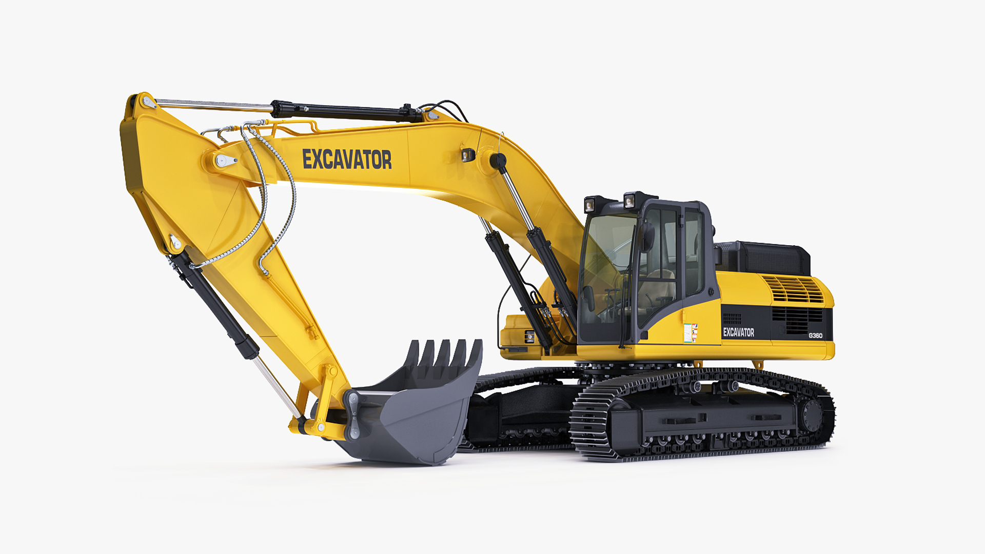 3d model hydraulic excavator names