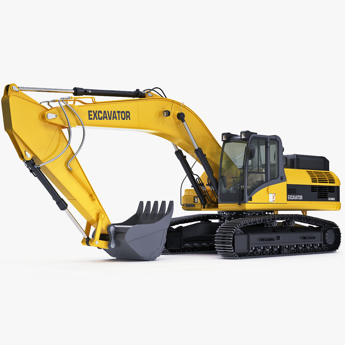 3d model hydraulic excavator names