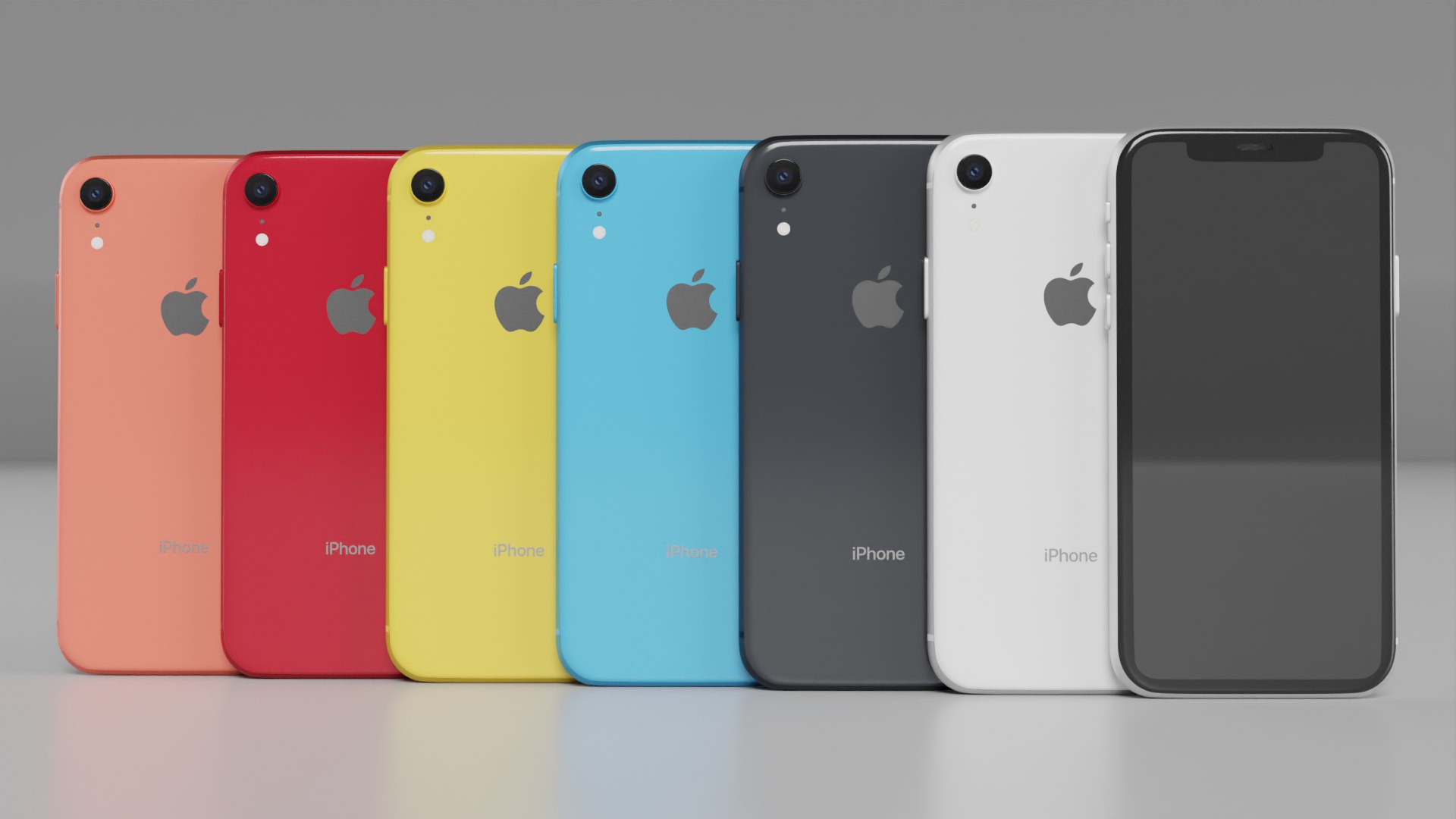 IPhone XR All Colors Smartphone 3D - TurboSquid 2081119