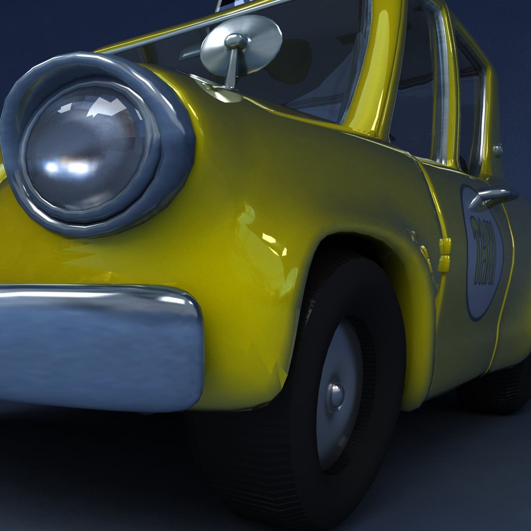 Taxi Cartoon 3d Model
