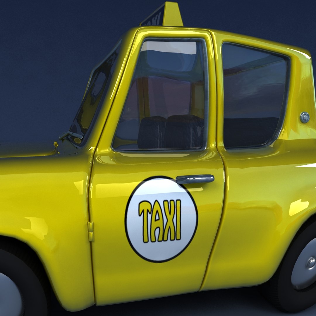 Taxi Cartoon 3d Model