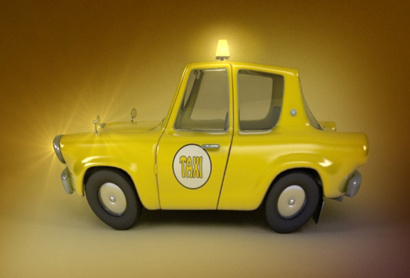 Taxi Cartoon 3d Model
