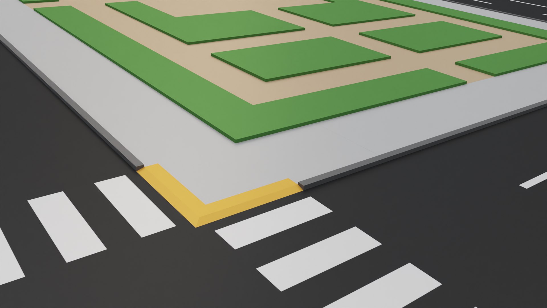 City road Asset Pack Low poly 3D model - TurboSquid 1900496