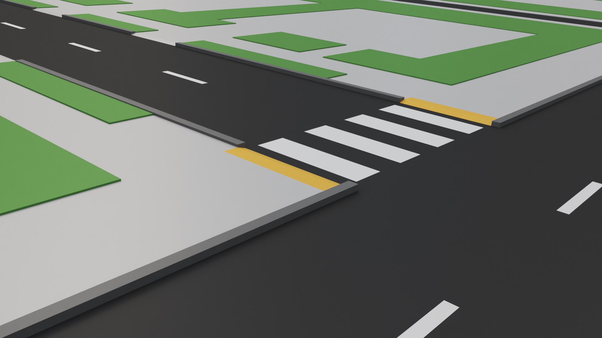 City road Asset Pack Low poly 3D model - TurboSquid 1900496