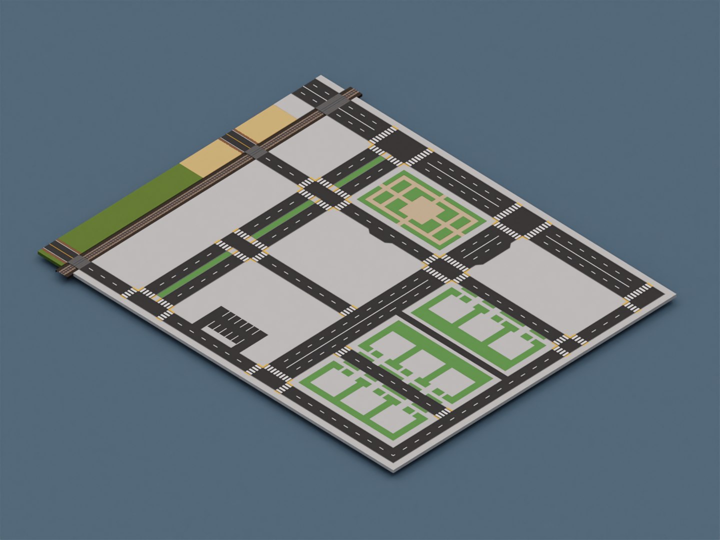 City road Asset Pack Low poly 3D model - TurboSquid 1900496