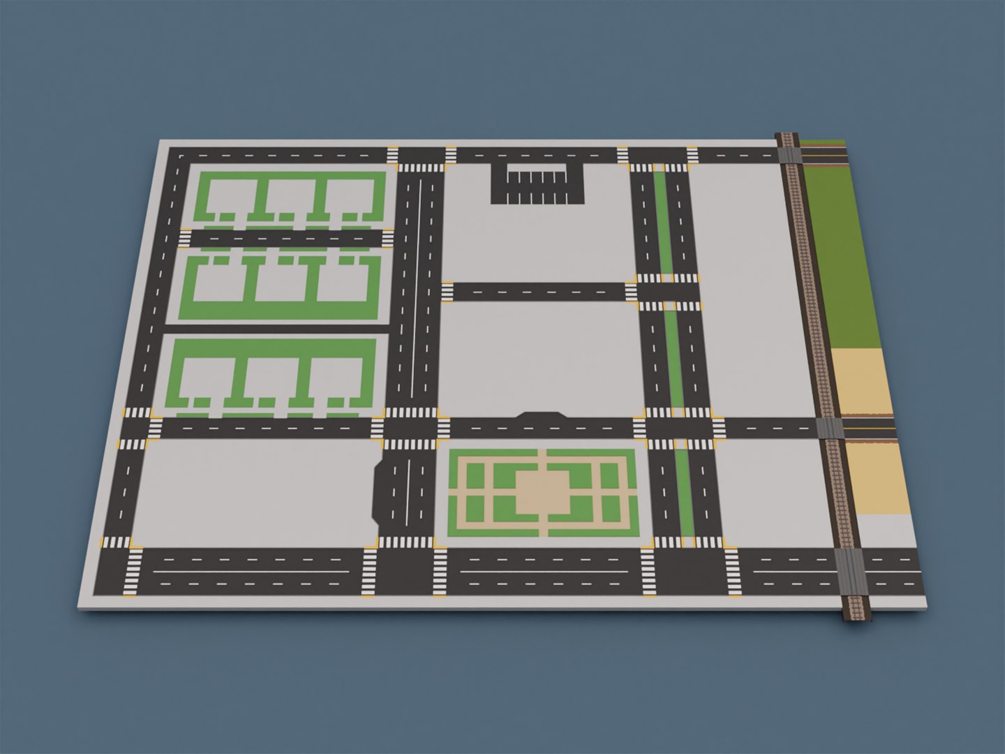 City road Asset Pack Low poly 3D model - TurboSquid 1900496