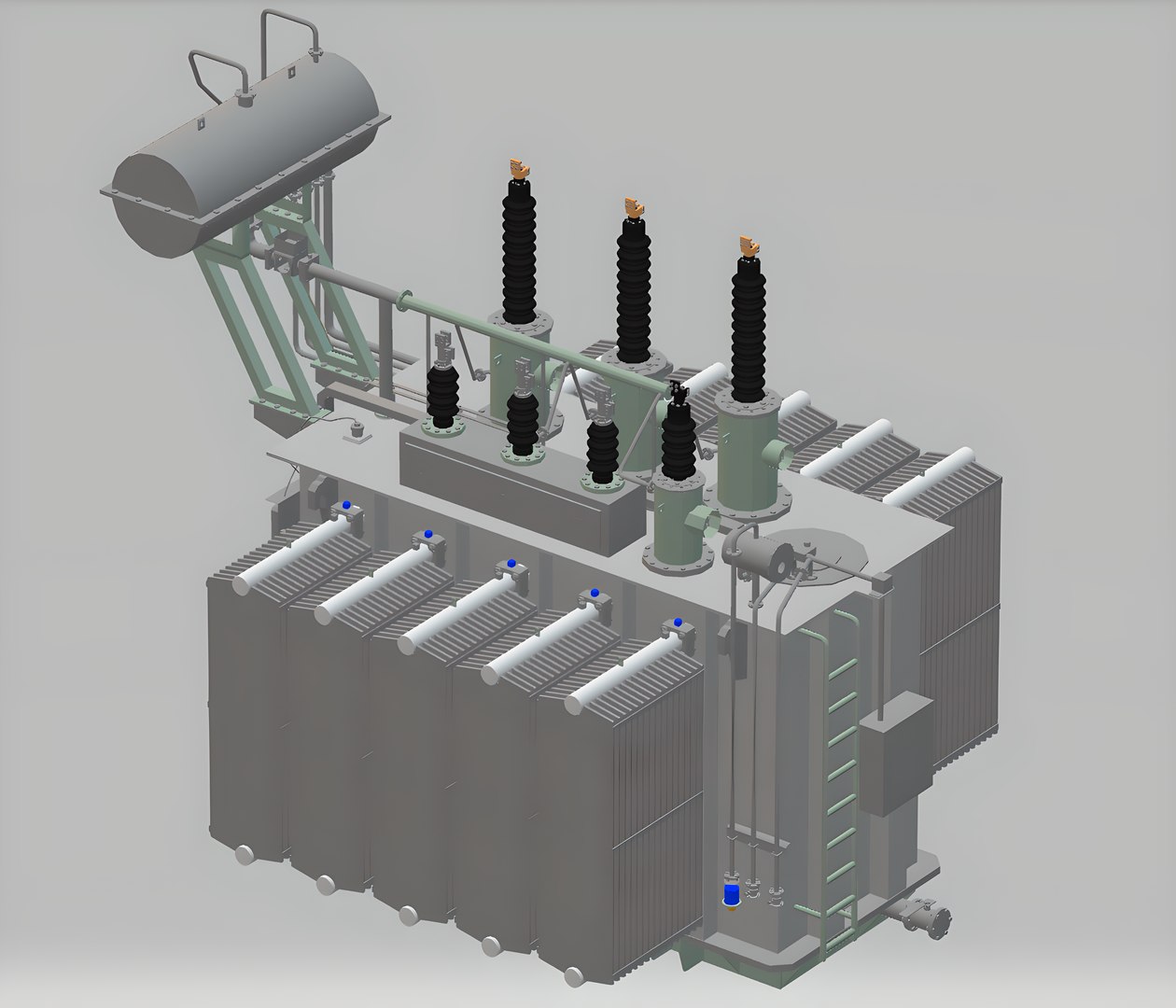 3D Power Transformer-1000 Parts Model - TurboSquid 2381198