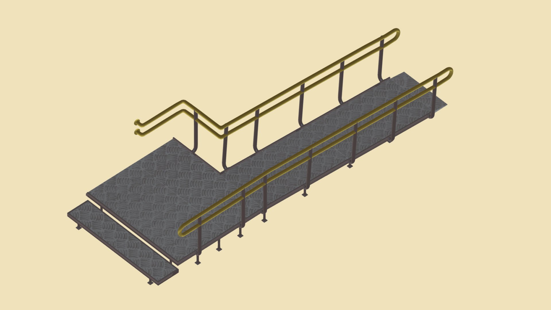 Wheelchair Ramp For People With Reduced Mobility 3D Model - TurboSquid ...