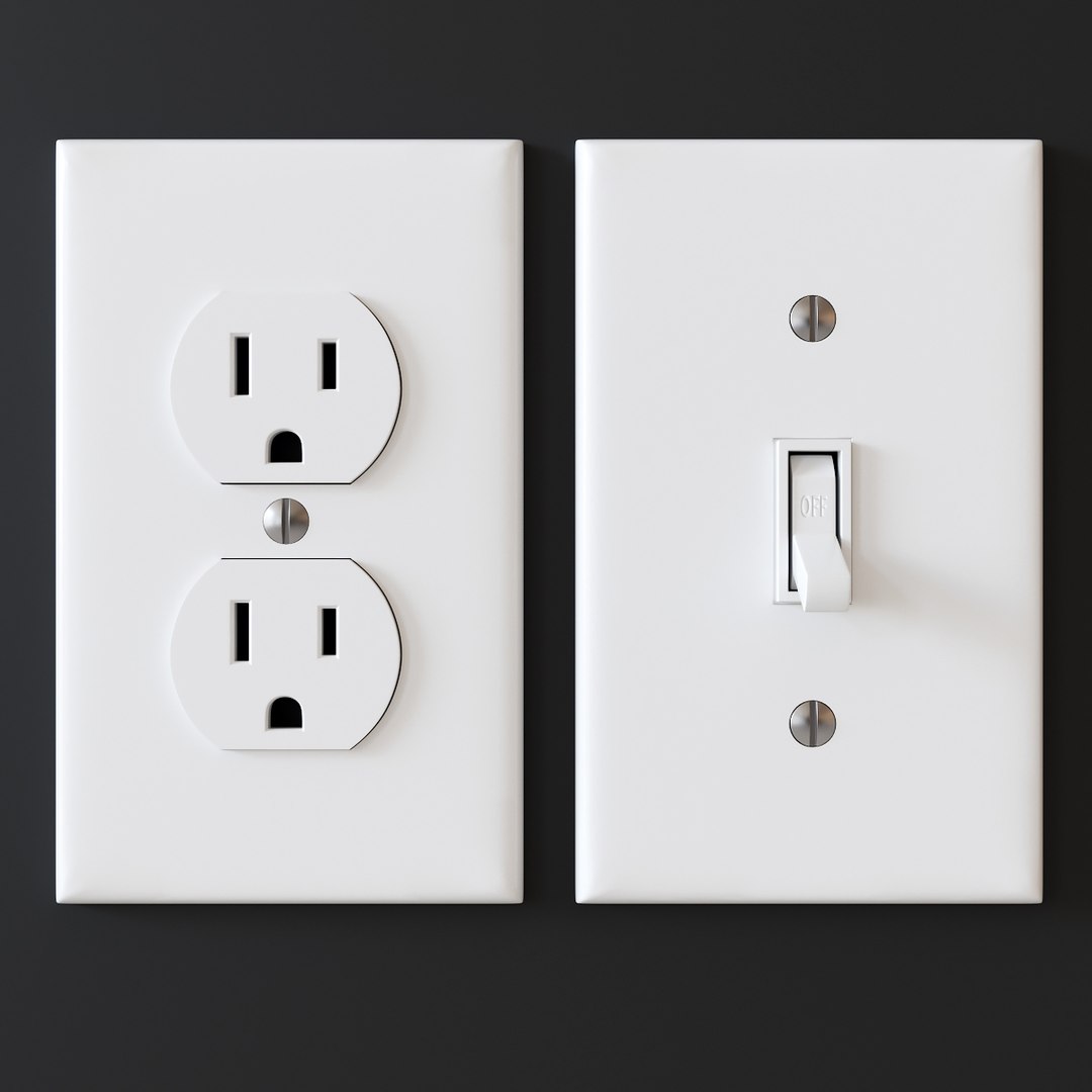 3D American Electrical Outlets Switches - TurboSquid 1453144