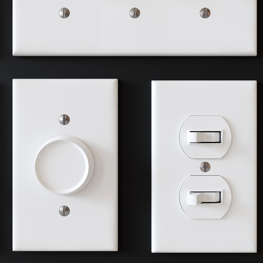 3D American Electrical Outlets Switches - TurboSquid 1453144