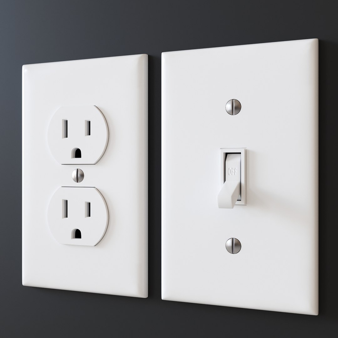 3D American Electrical Outlets Switches - TurboSquid 1453144
