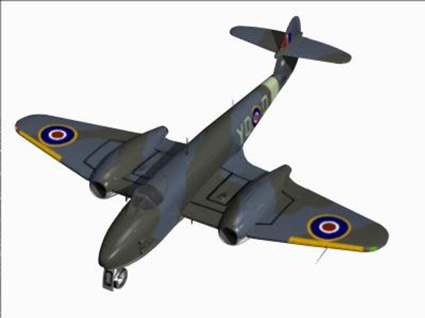 Gloster Meteor Fighters F3 3d Model