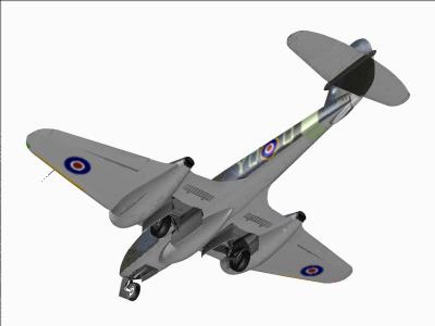 Gloster Meteor Fighters F3 3d Model